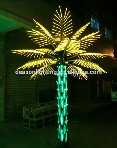 artificial led light palm tree