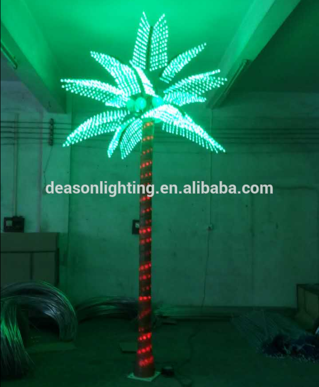 led lighted palm trees
