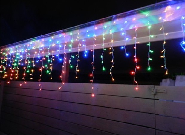 Icicle color changing led christmas lights